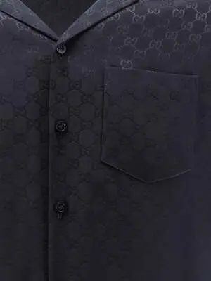 Gucci Gg Jacquard Silk Shirt