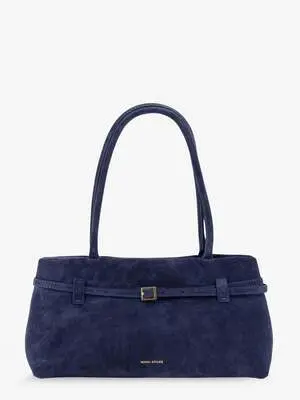 Manu Atelier Le Cambon East West Suede Shoulder Bag - Blue