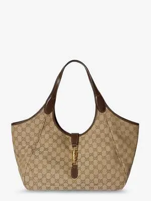 Gucci Mercato Gg Fabric Shoulder Bag - Beige