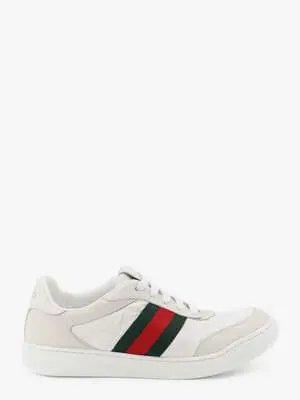 Gucci Screener Sneakers In Nylon With Side Web Detail - White