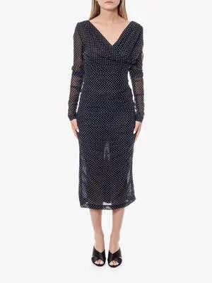 Dolce & Gabbana Polkadots Dress With Drapery