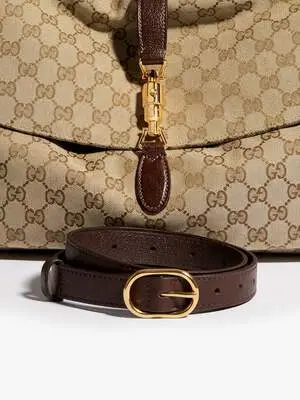 Gucci Jackie Flap Gg Canvas Shouder Bag