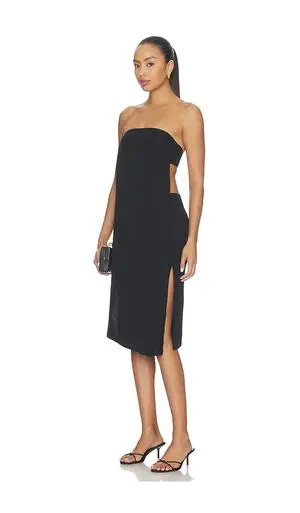 EAVES Brynn Polished Crepe Midi Dress