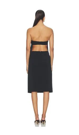 EAVES Brynn Polished Crepe Midi Dress