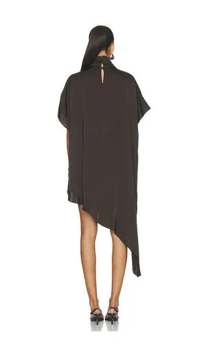 EAVES Asymmetrical Satin Mini Dress
