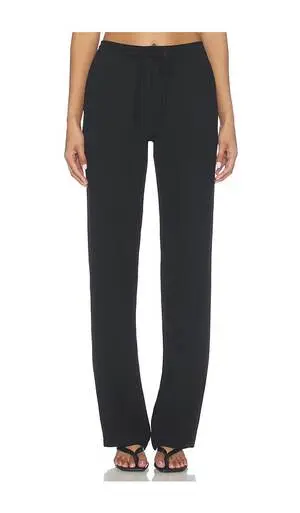 EAVES Brynn Polished Crepe Pant - Black