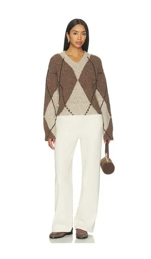 Altuzarra Argyle V-neck Sweater
