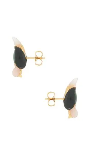 Zimmermann Plume Stud Earrings In Green