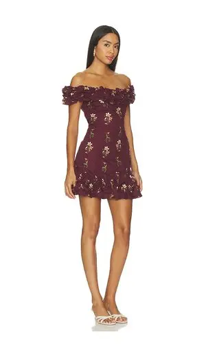 Agua Bendita Jardin Noche Dress In Multi