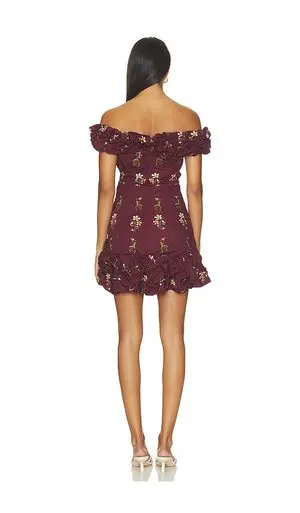 Agua Bendita Jardin Noche Dress In Multi
