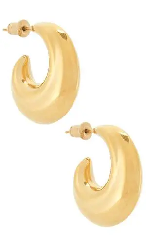 CASA CLARA Cliffs Hoop Earrings In Metallic - Gold