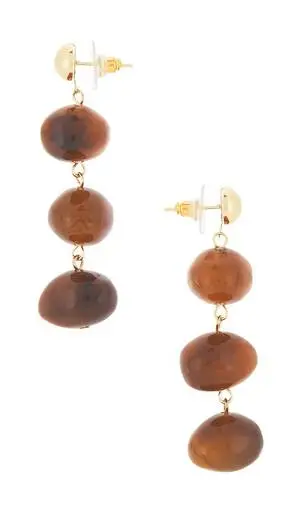 CASA CLARA Terra Mar Drop Earrings In Brown