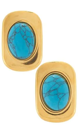 CASA CLARA Skylark Stud Earrings In Blue - Turquoise