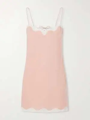 Posse Tabitha Lace-trimmed Lyocell Mini Dress