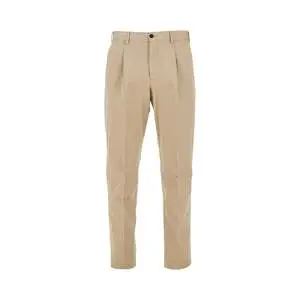 PT TORINO Gabardine Tapered Leg Trousers - Beige