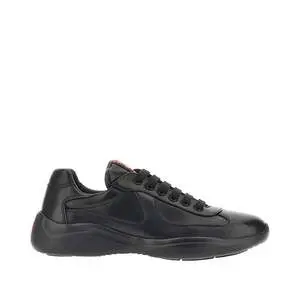 Prada Nappa Leather America's Cup Sneakers - Black
