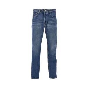 Incotex Cotton Denim Tapered Fit Jeans - Blue