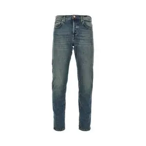Incotex Denim Tapered Fit Jeans - Blue