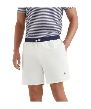 Brunello Cucinelli Logo Printed Drawstring Swim Shorts - White