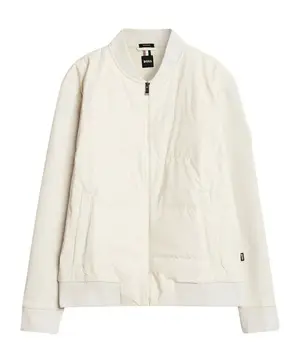Hugo Boss Quilted Bomber Jacket - White
