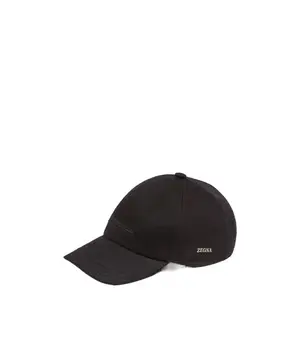 Zegna Oasi Cashmere Baseball Cap - Black
