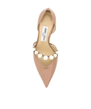 JIMMY CHOO Pointed-toe Stiletto High Heels With Pearl Embellishment - Pink