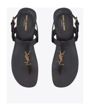 Saint Laurent Cassandra Logo Plaque Sandals