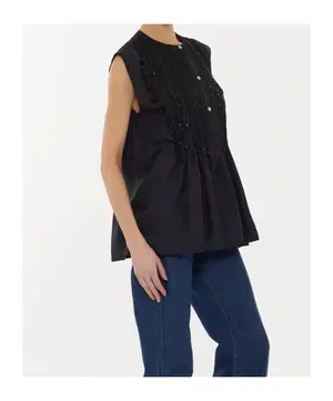 P.a.r.o.s.h Sadio Beaded Blouse - Black