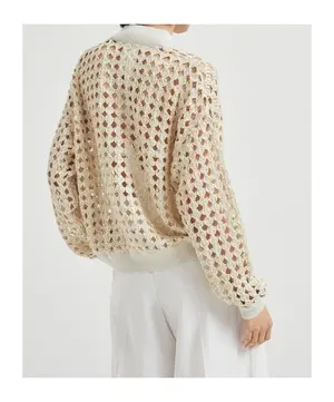 Brunello Cucinelli Crochet-knit Zip-up Jacket