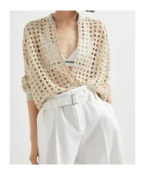 Brunello Cucinelli Crochet-knit Zip-up Jacket