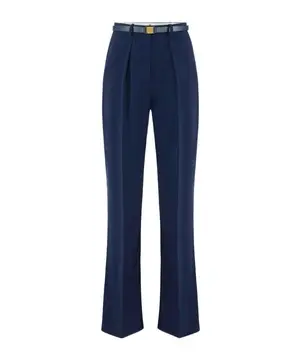 Elisabetta Franchi Belted Wide-leg Trousers
