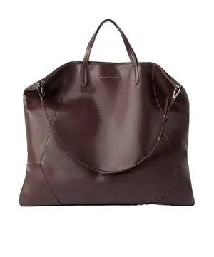 Brunello Cucinelli Large Duo Shopper Bag Red
