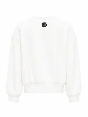 Philipp Plein Long-sleeve Sweatshirt With Embellished Teddy Bear Graphic