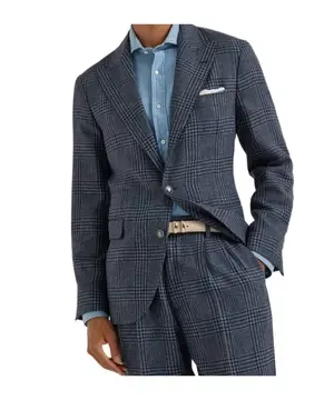 Brunello Cucinelli Prince Of Wales Check Blazer - Black