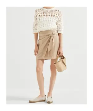 Brunello Cucinelli Knot-detail Mini Skirt