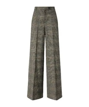 Pinko Checked Wide-leg Trousers