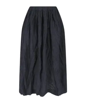 DANIELA GREGIS Gathered Midi Skirt - Black