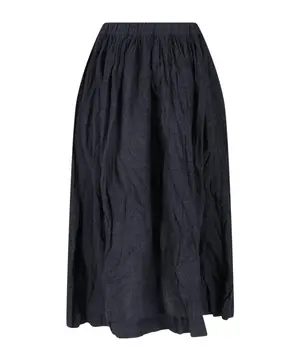DANIELA GREGIS Gathered Midi Skirt - Black
