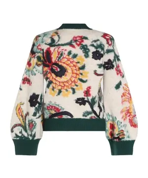 Sacai Jacquard Floral Knitted Sweater - Multicolor