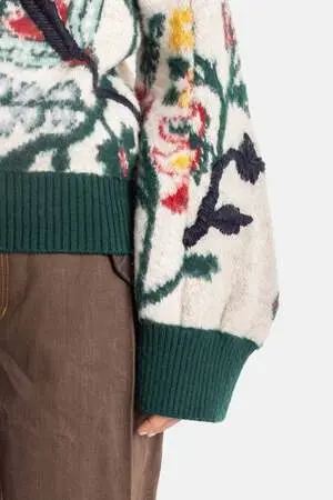 Sacai Jacquard Floral Knitted Sweater - Multicolor
