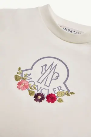 Moncler Floral Long Sleeve Cotton Blend T-shirt