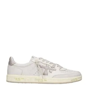 Premiata Lace-up Sneakers With Distressed Finish And Logo Detailing