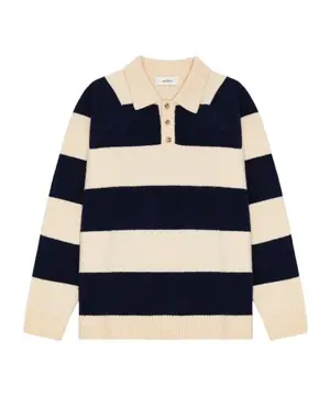 LES DEUX Striped Long-sleeve Sweater - No