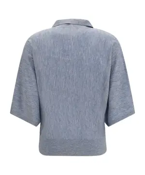 LISA YANG Norie Polo Knitted Top