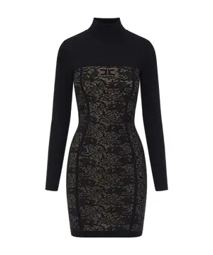 Elisabetta Franchi High Neck Dress
