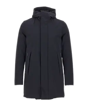 RRD Hooded Surflex Parka Coat - Black