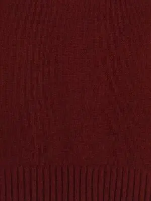 LISA YANG Mable Ribbed Trim Knitted Sweater - Red