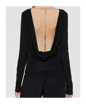 Cult Gaia Long Sleeve Draped Top