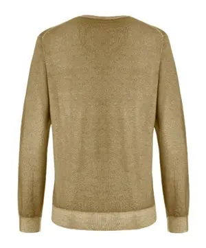 Malo V-neck Long Sleeve Sweater - Beige
