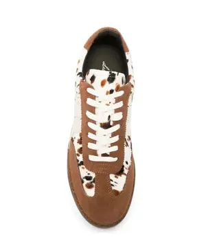 LES DEUX Paneled Cow-print Sneakers